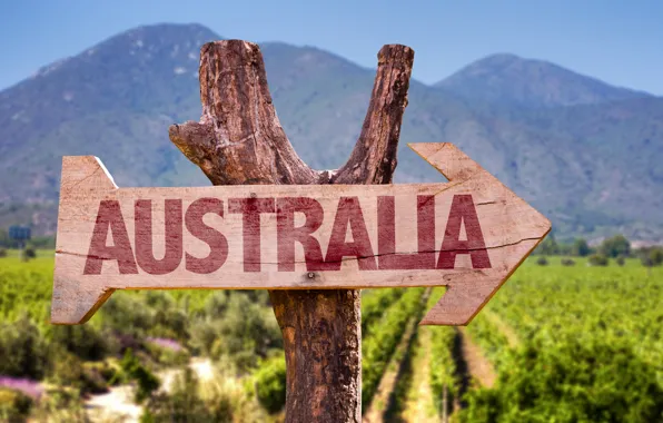 Обои sign, poster, Australia, arrow на телефон и рабочий стол, раздел ...
