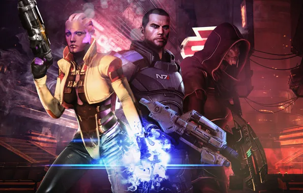 Обои Omega, Aria, Shepard, Mass effect, Nyreen картинки на рабочий стол ...