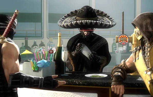 Обои шляпа, snake, scorpion, crossover, mortal kombat, jack, sombrero ...