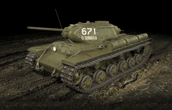 Обои СССР, КВ-1С, Тяжёлый Танк, Digital Forms на телефон и рабочий стол, раздел оружие ...