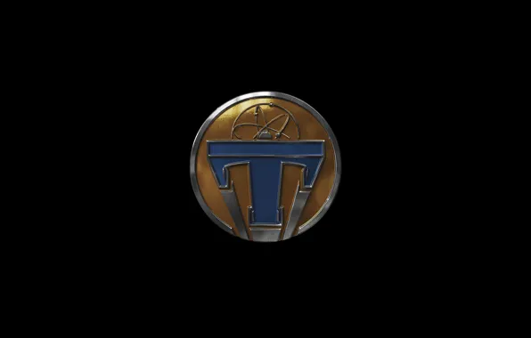 Обои фантастика, фильм, логотип, эмблема, черный фон, Tomorrowland ...