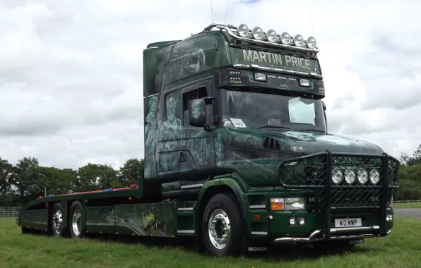 Скачать обои Green, Front, Side, Tuning, Truck, Scania, Tow Truck ...
