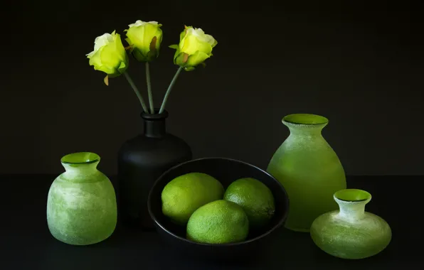 Обои розы, лайм, натюрморт на телефон и рабочий стол, раздел стиль ...