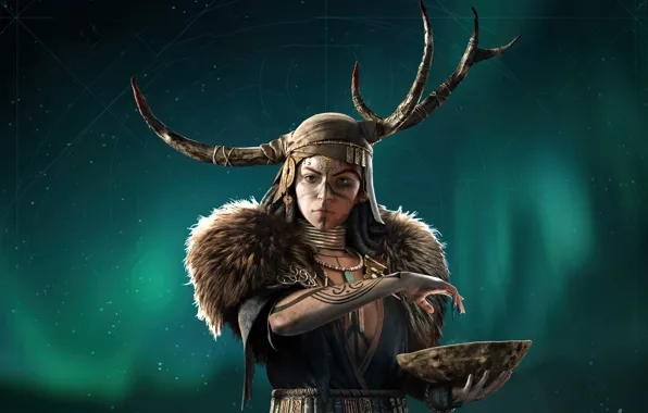 Обои сияние, магия, игра, рога, украшение, game, character, magic на ...