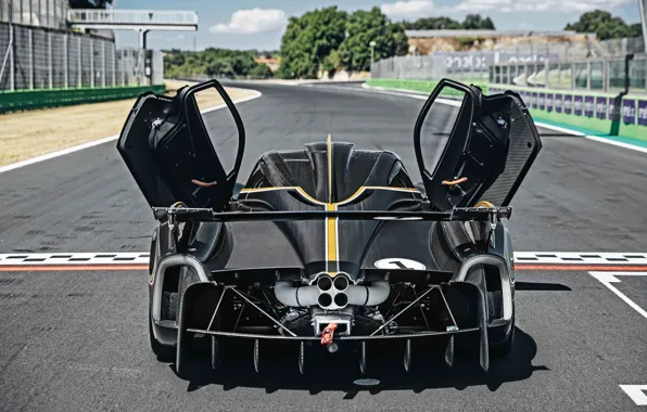 Скачать обои Pagani, Huayra, exhaust, rear view, Pagani Huayra R ...
