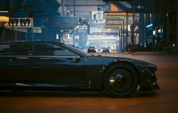 Скачать обои Car, Cyberpunk 2077, Night City, Herrera Outlaw, Outlaw ...