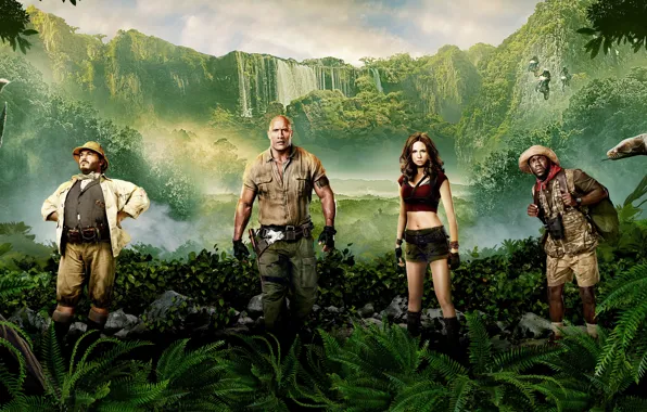 Обои Dwayne Johnson, Movie, Jack Black, Karen Gillan, Kevin Hart ...
