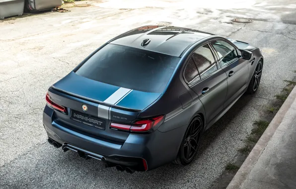 Скачать обои BMW, Blue, Rear, Manhart, M5 F90, MH5 GTR, M5 CS, MH5, раздел bmw в разрешении ...