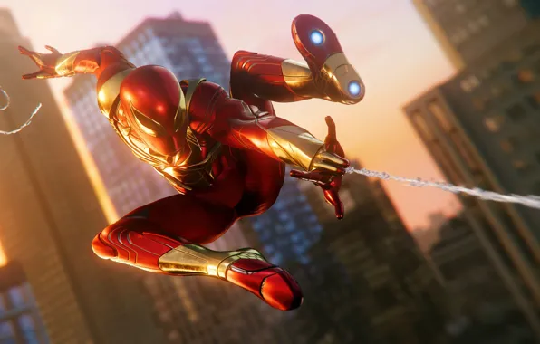 Скачать обои паутина, Spider-Man, Человек Паук, Spider-Man (PS4 ...