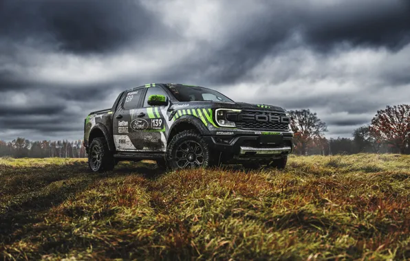Скачать обои Ford, Raptor, Front, Dirt, Pickup, Ford Ranger, Ranger ...
