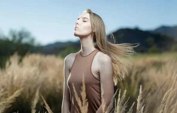 Обои лето, девушка, природа на телефон и рабочий стол, раздел девушки ...