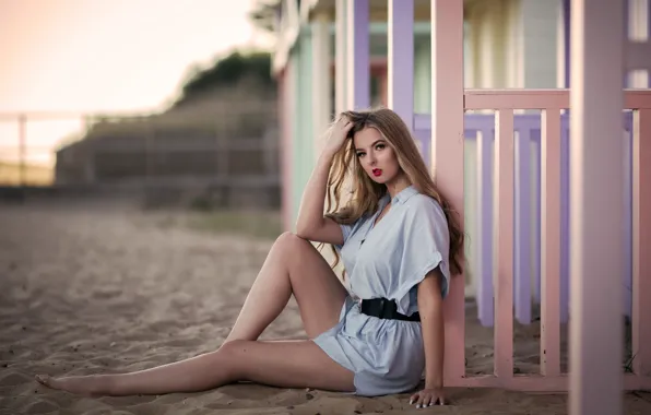 Обои лето, девушка, поза на телефон и рабочий стол, раздел девушки ...