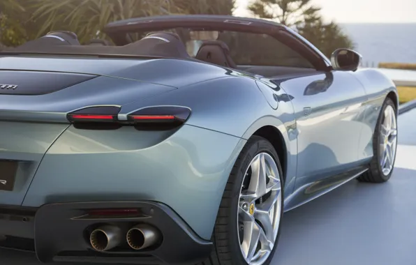 Обои Ferrari, close-up, Roma, rear view, Ferrari Roma Spider на телефон ...