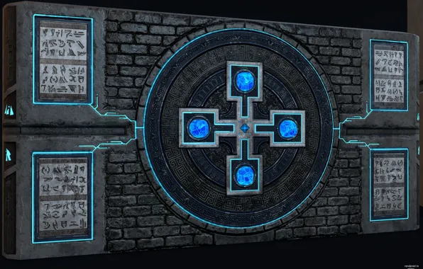 Обои крест, монолит, Battle Frontier, Ancient Temple map на телефон и ...