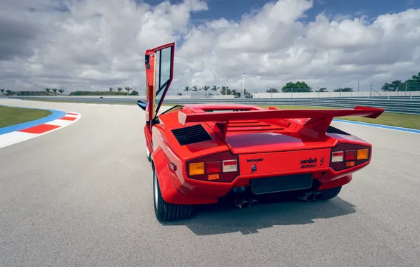 Обои Lamborghini, Countach, LP5000 S, rear view, Lamborghini Countach ...