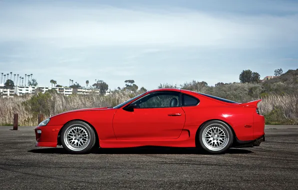 Обои red, supra, toyota, тойота, супра, JDM, rearside картинки на ...