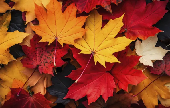 Скачать обои осень, листья, фон, текстура, colorful, autumn, leaves ...