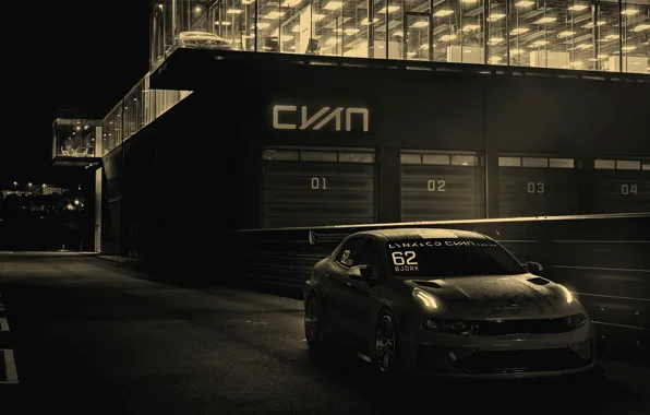 Скачать обои 2018, WTCR, Lynk & Co, 03 Cyan Concept, у здания, раздел другие марки в разрешении ...