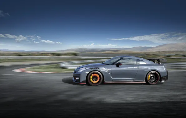 Скачать обои Nissan, GT-R, R35, drive, motion, 2023, Nissan GT-R Nismo ...