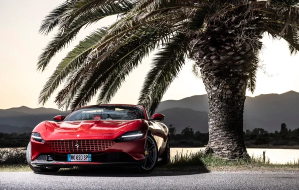 Обои Ferrari, elegant, sports car, Roma, Ferrari Roma Spider на телефон ...