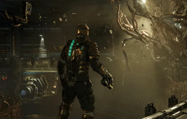 Обои horror, game, Electronic Arts, Isaac Clark, engineer suit, zero ...