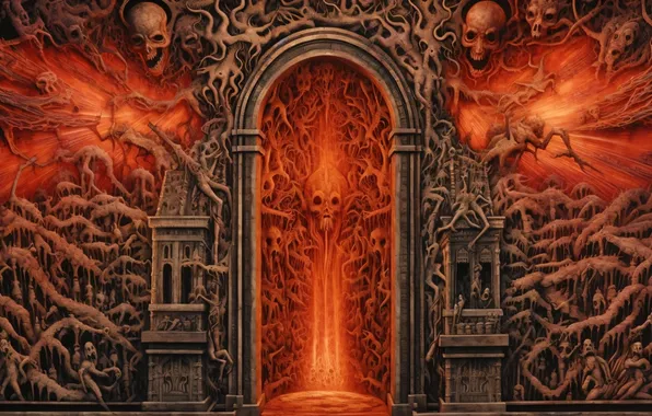 Обои фэнтези, черепа, ужас на телефон и рабочий стол, раздел ии арт ...