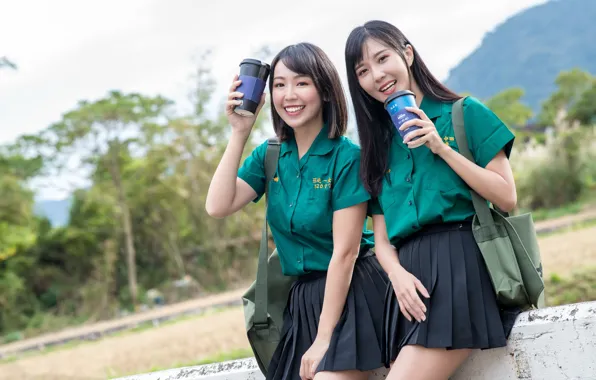 Обои фон, девушки, азиатки картинки на рабочий стол, раздел девушки ...