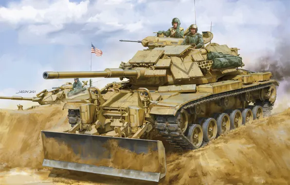 Скачать обои танк, США, jason, US Army, основной боевой танк, ОБТ, M60 ...