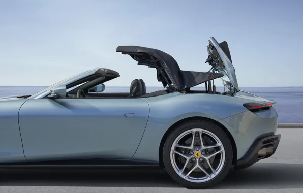 Скачать обои Ferrari, close-up, convertible, Roma, Ferrari Roma Spider ...