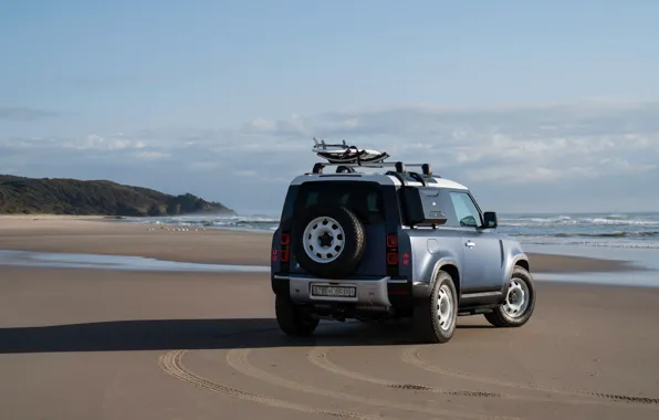 Скачать обои Land Rover, Defender, rear view, Land Rover Defender 90 ...