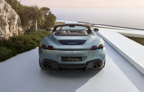 Обои Ferrari, Roma, rear view, Ferrari Roma Spider на телефон и рабочий ...