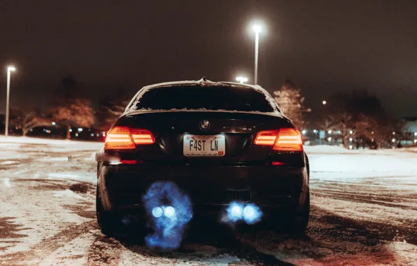 Обои Night, Rear view, Aventador на телефон и рабочий стол, раздел ...