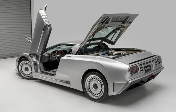Скачать обои Bugatti, supercar, Bugatti EB110 GT, EB 110, opened doors ...