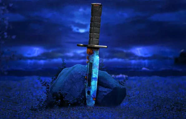 Обои counter strike global offensive, cs go, m9 bayonet, rust coast ...