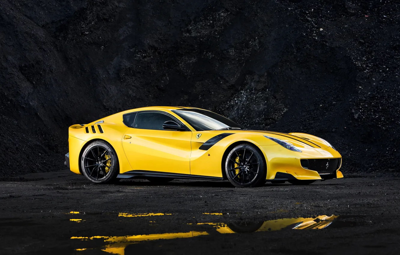 Обои Yellow, Wheels, F12 TDF на телефон и рабочий стол, раздел ferrari ...