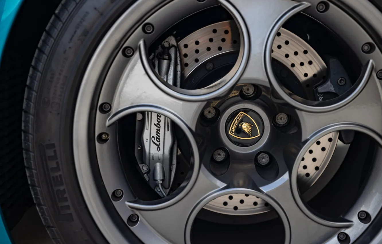 Обои логотип, Lamborghini, колесо, эмблема, диск, Lamborghini ...