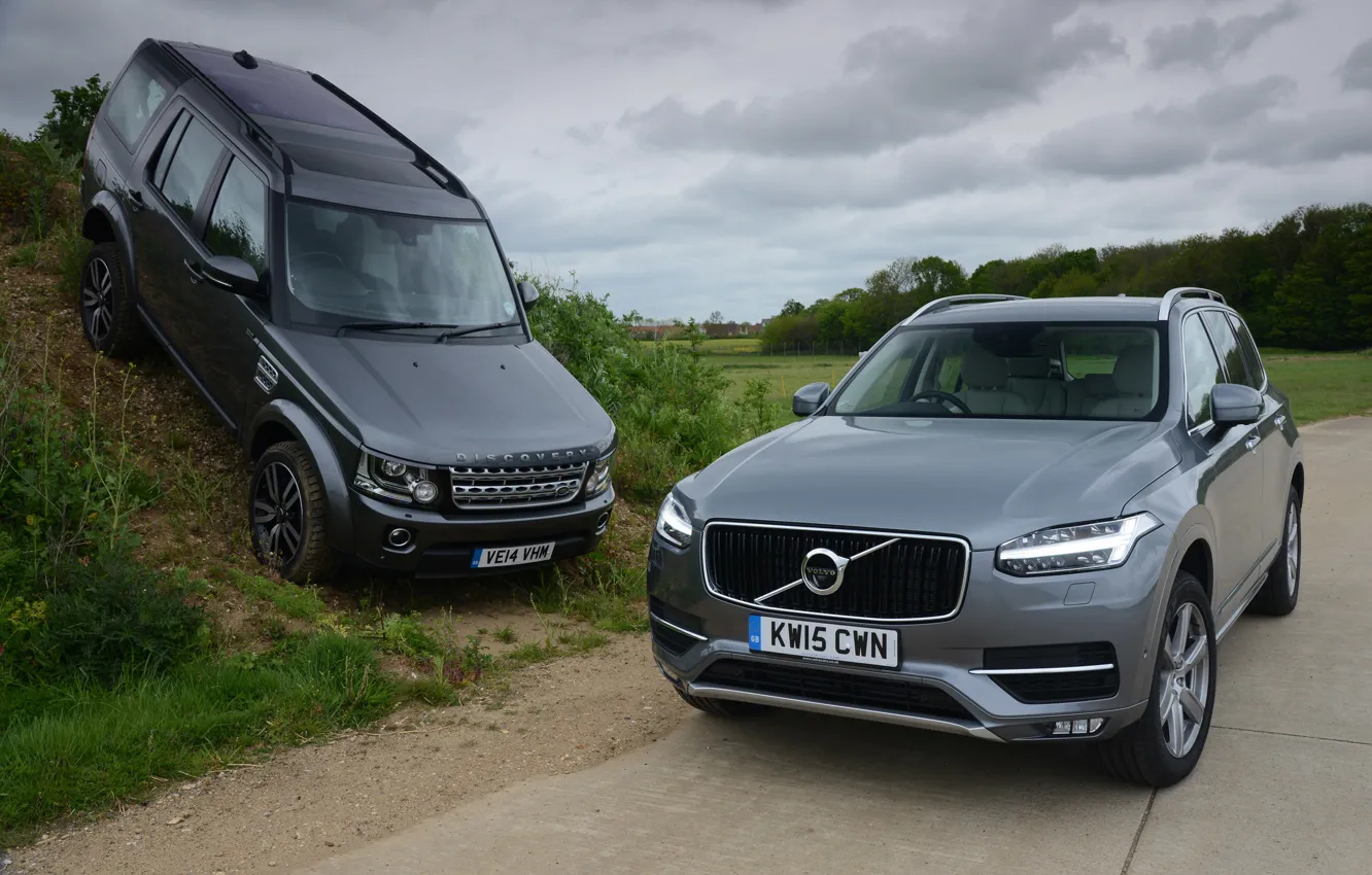 Обои Volvo, Land Rover, Discovery, XC90, вольво, дискавери, ленд ровер ...