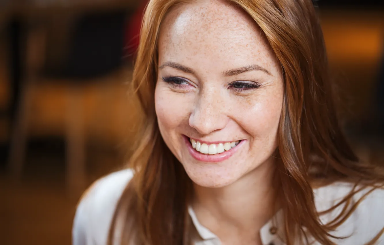 Обои smile, model, redhead на телефон и рабочий стол, раздел девушки ...