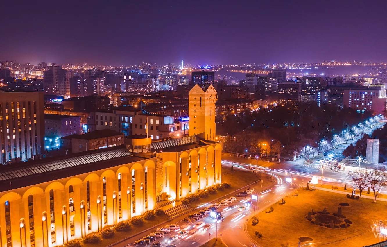 Обои Armenia, Армения, Ереван, Yerevan, NightCity на телефон и рабочий ...