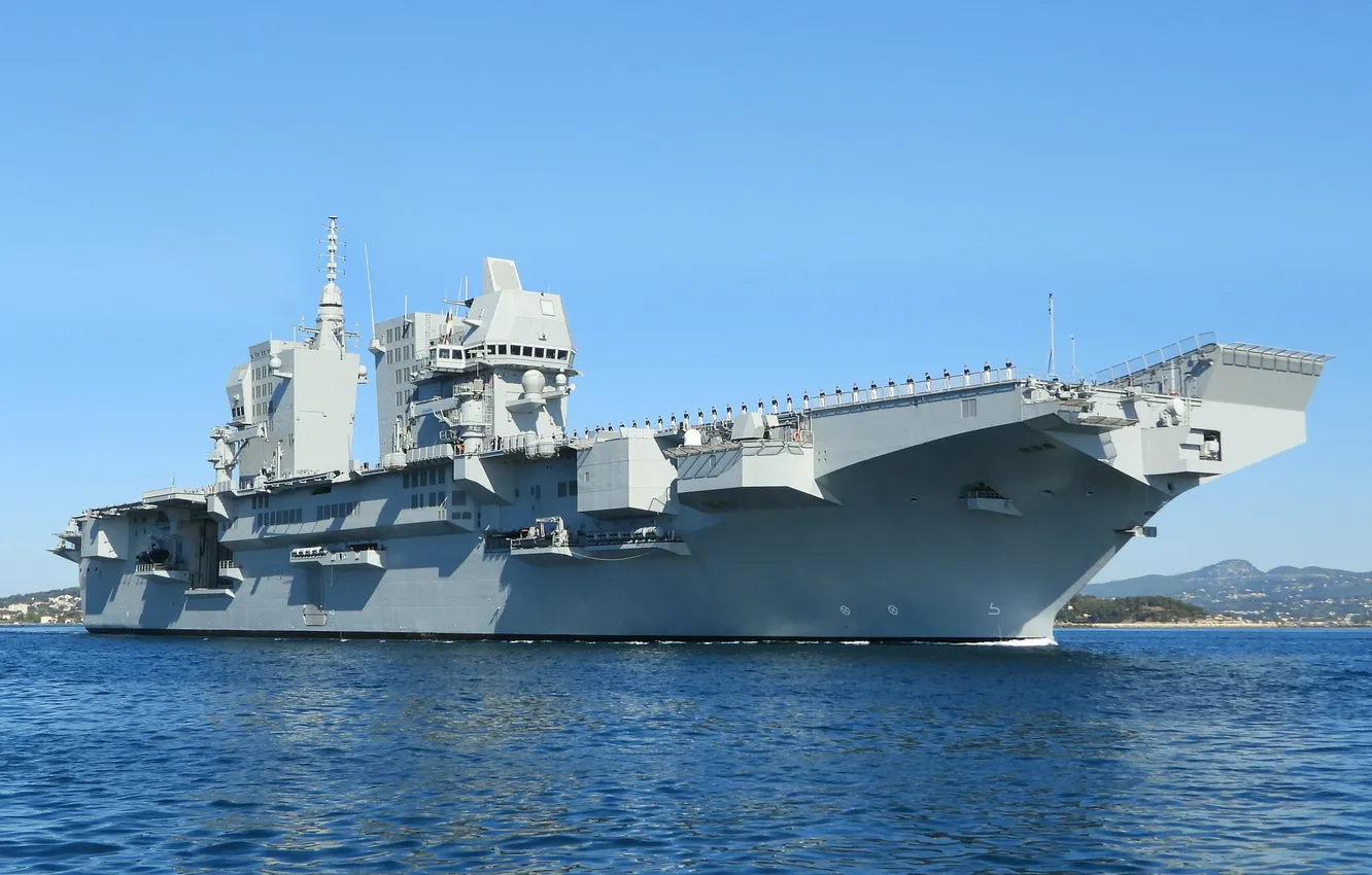 Обои универсальный десантный корабль, ВМС Италии, LHD Trieste на ...