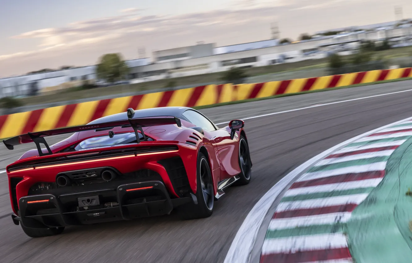 Обои Ferrari, rear view, racing track, SF90, Ferrari SF90 XX Stradale ...