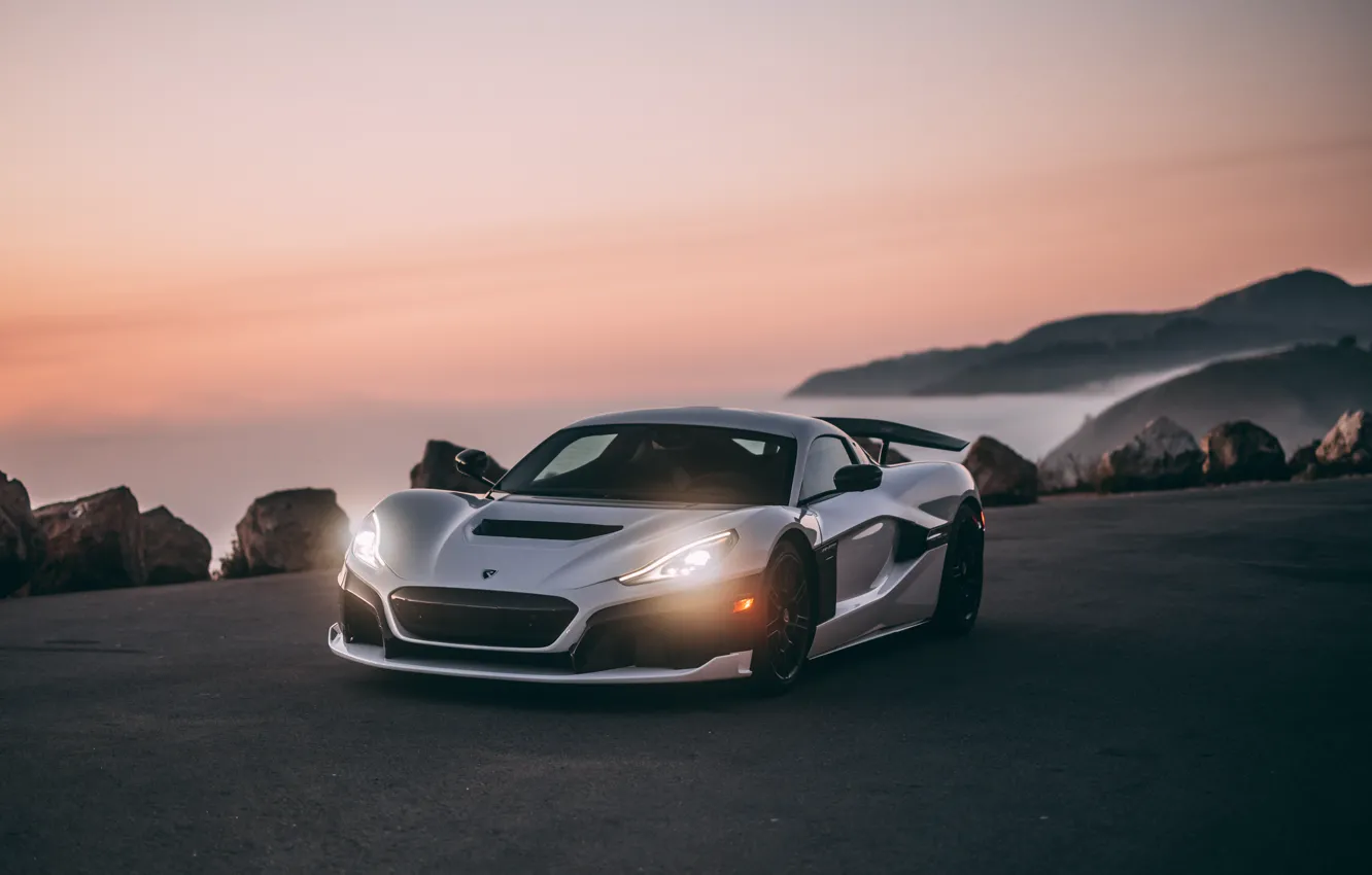 Обои white, Rimac, front view, Rimac Nevera, Nevera картинки на рабочий ...
