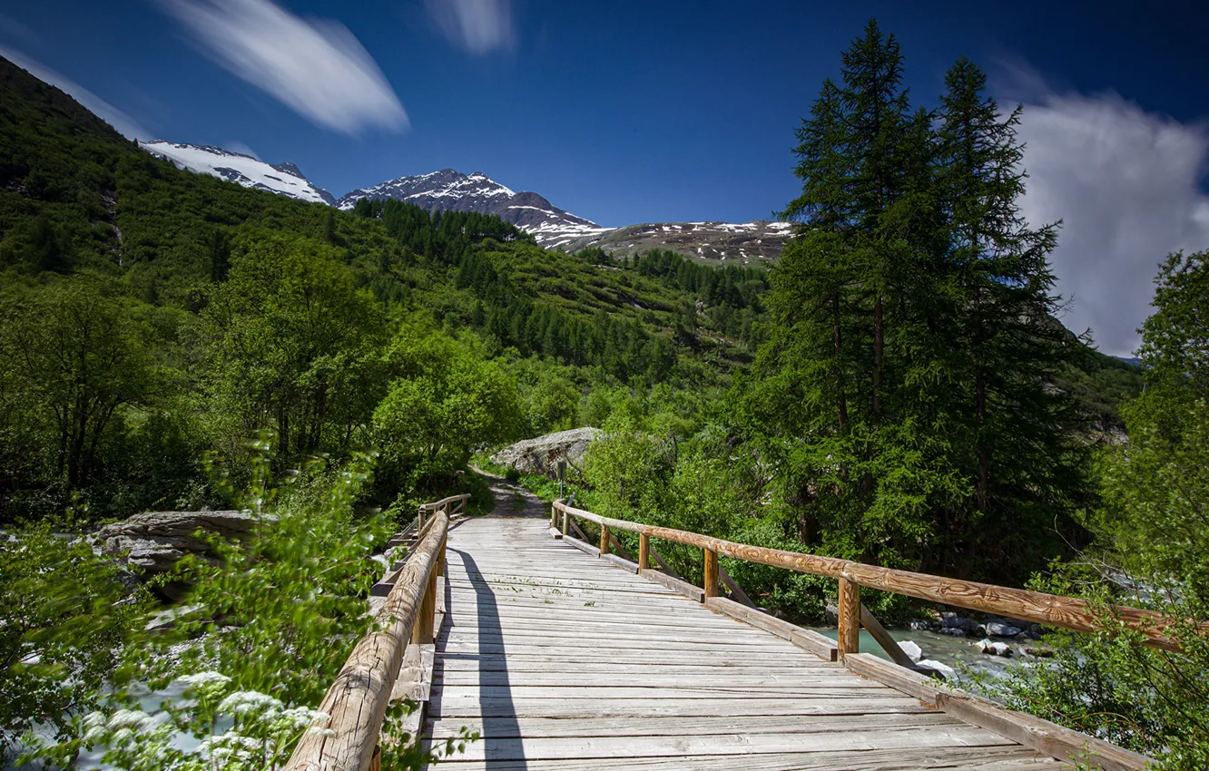 Обои горы, мост, природа, Франция на телефон и рабочий стол, раздел ...