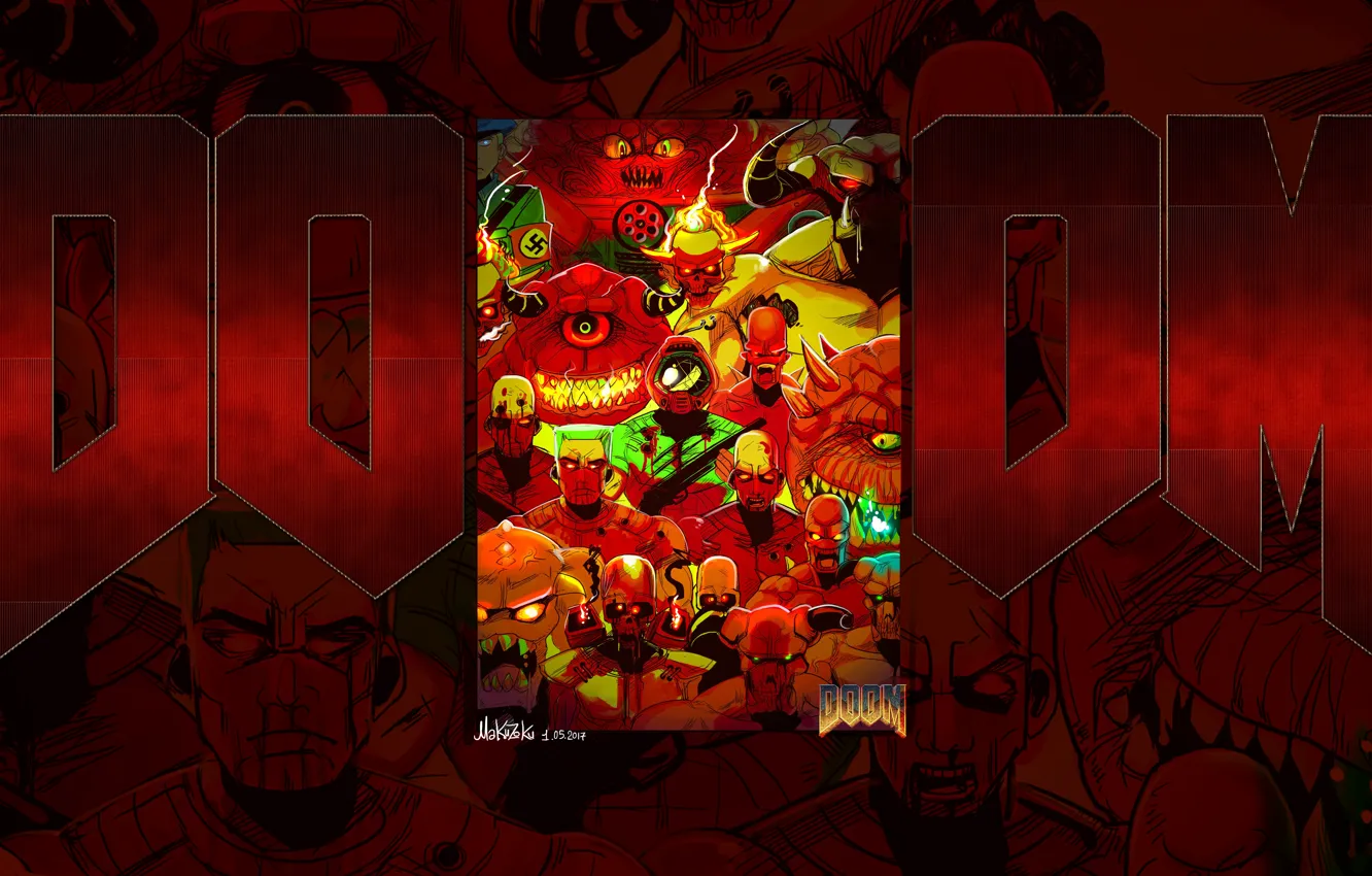 Обои Zombie, Art, Game, Concept Art, DOOM, Wolfenstein, Game Art ...